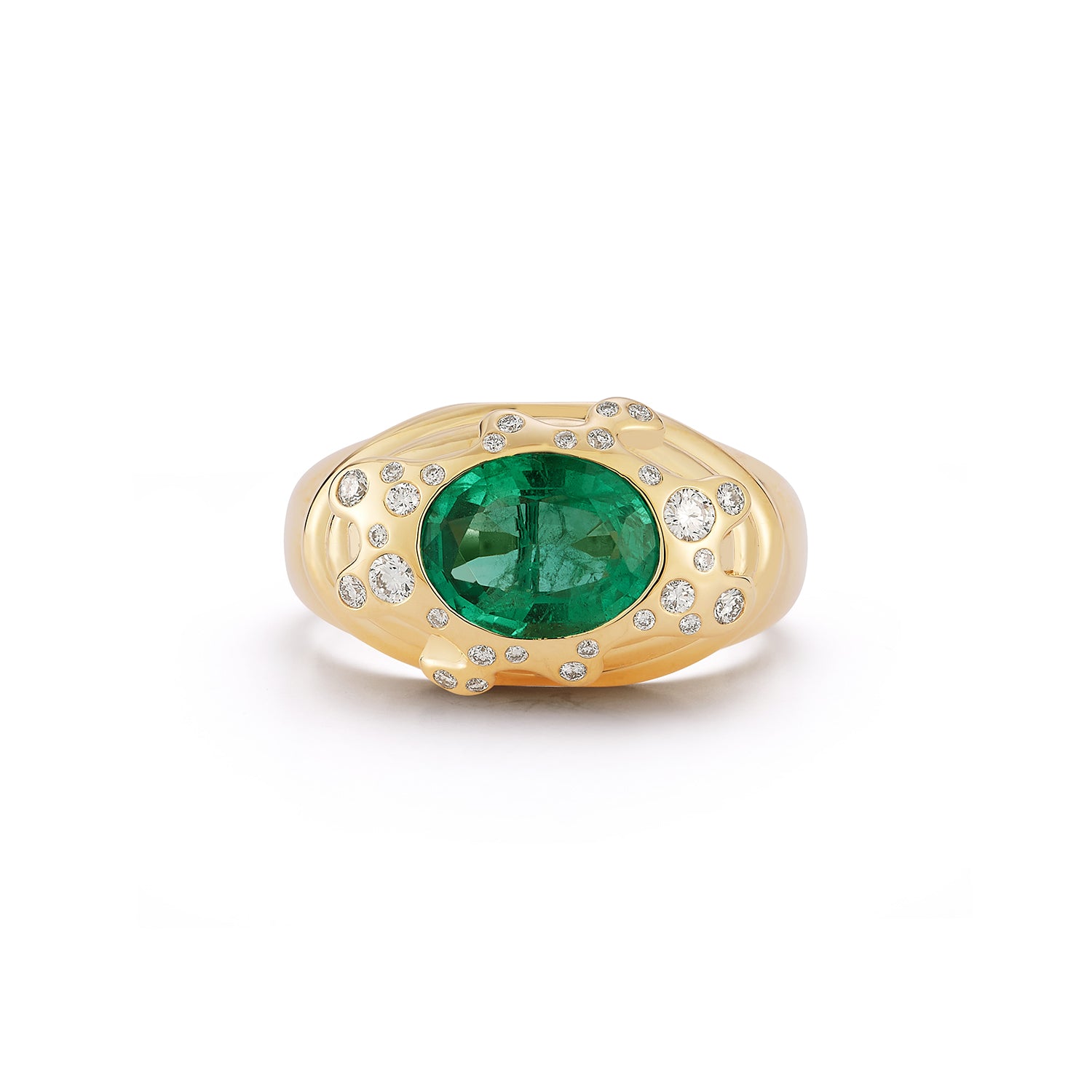 Honey Drip Ring Emerald – Deborah Pagani